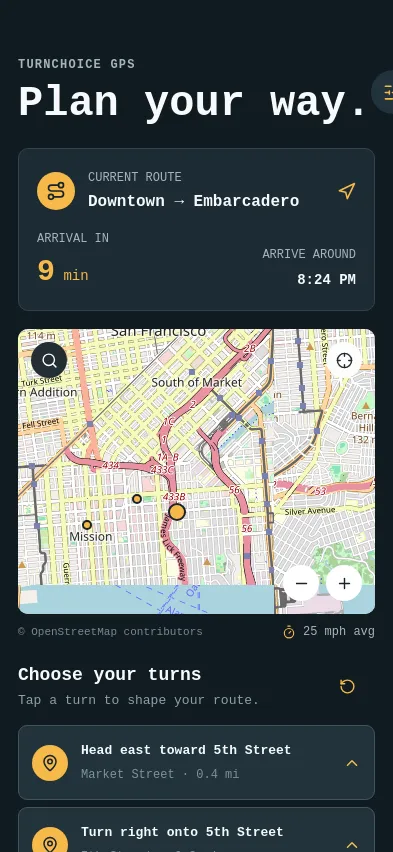 TurnChoice GPS
