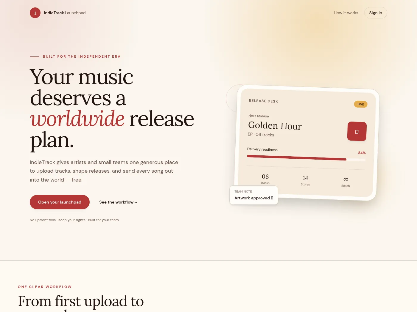 IndieTrack Launchpad
