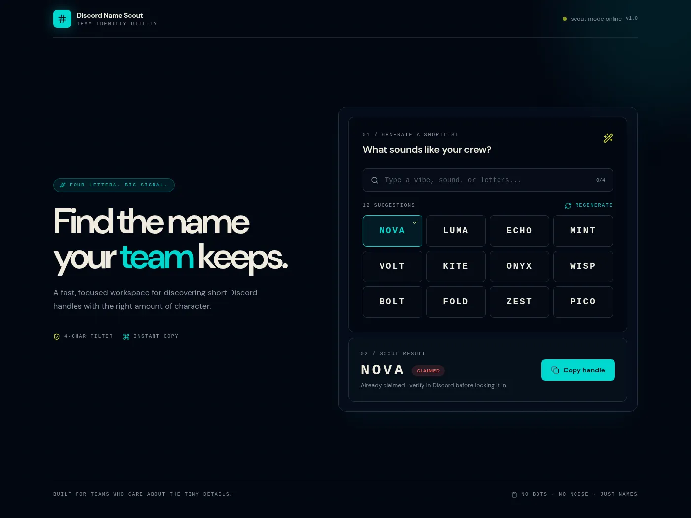 Discord Name Scout
