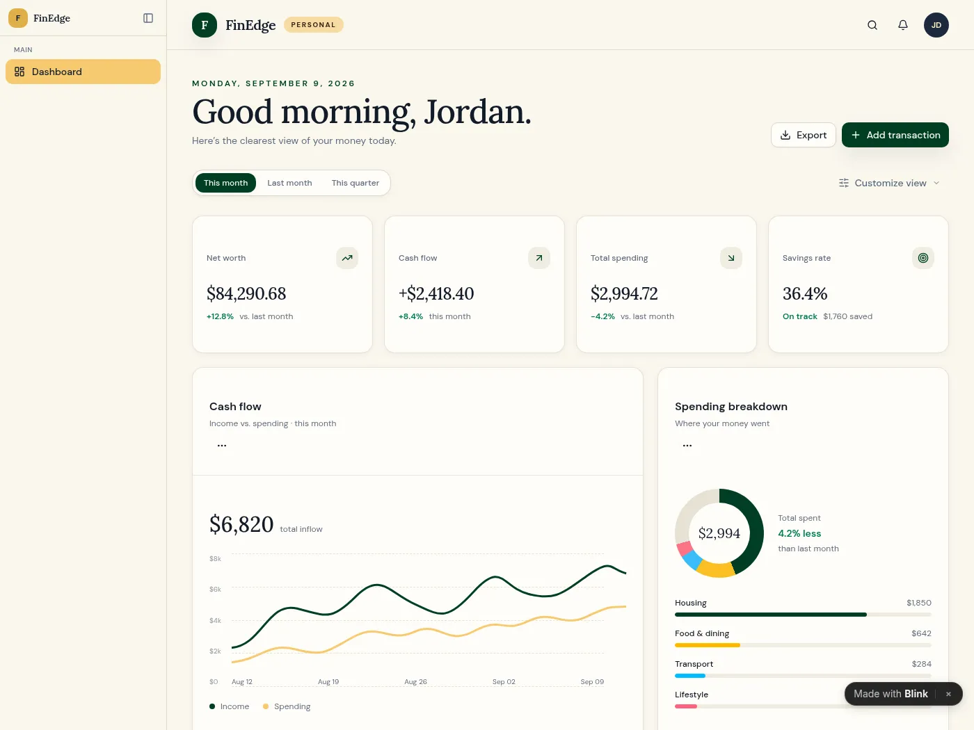 FinEdge Finance App