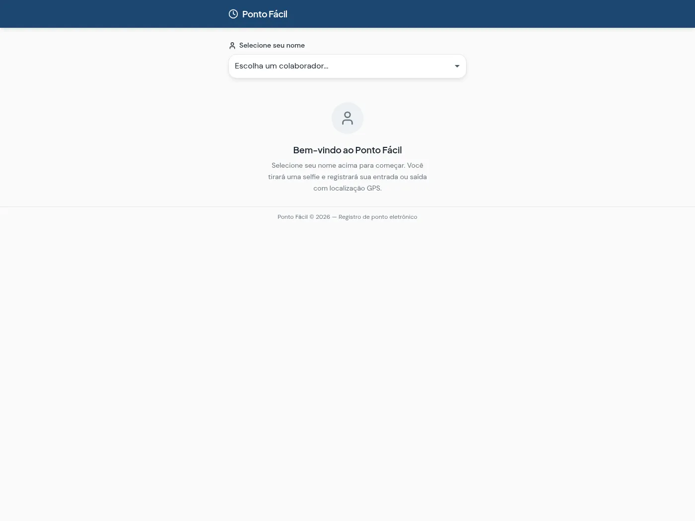 Ponto Fácil WebApp
