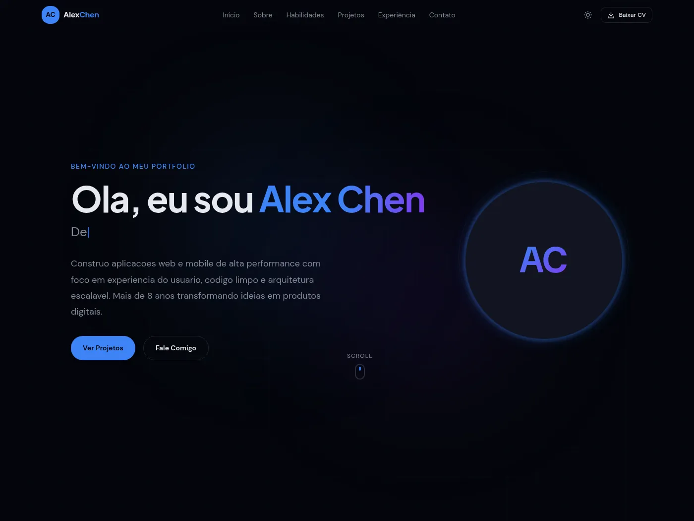 Neon Dev Portfolio