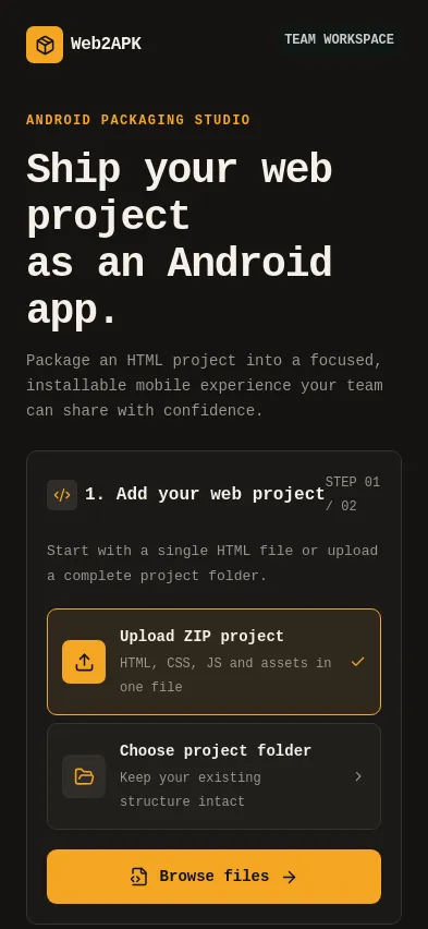 Web2APK Converter