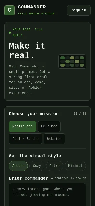Commander AI Coder
