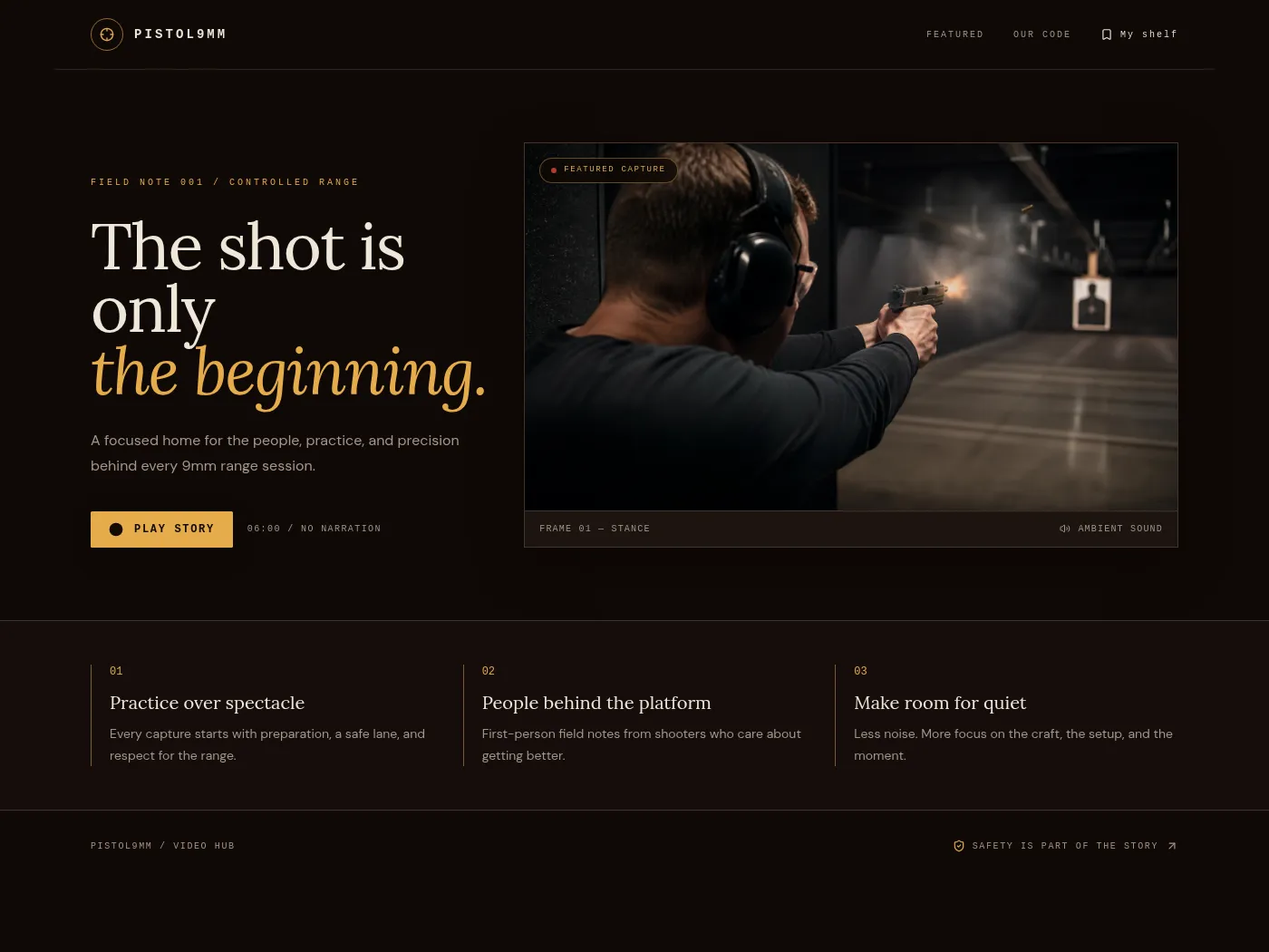 Pistol9mm Shooting Video Hub