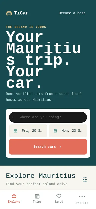 TiCar Car Rental Marketplace