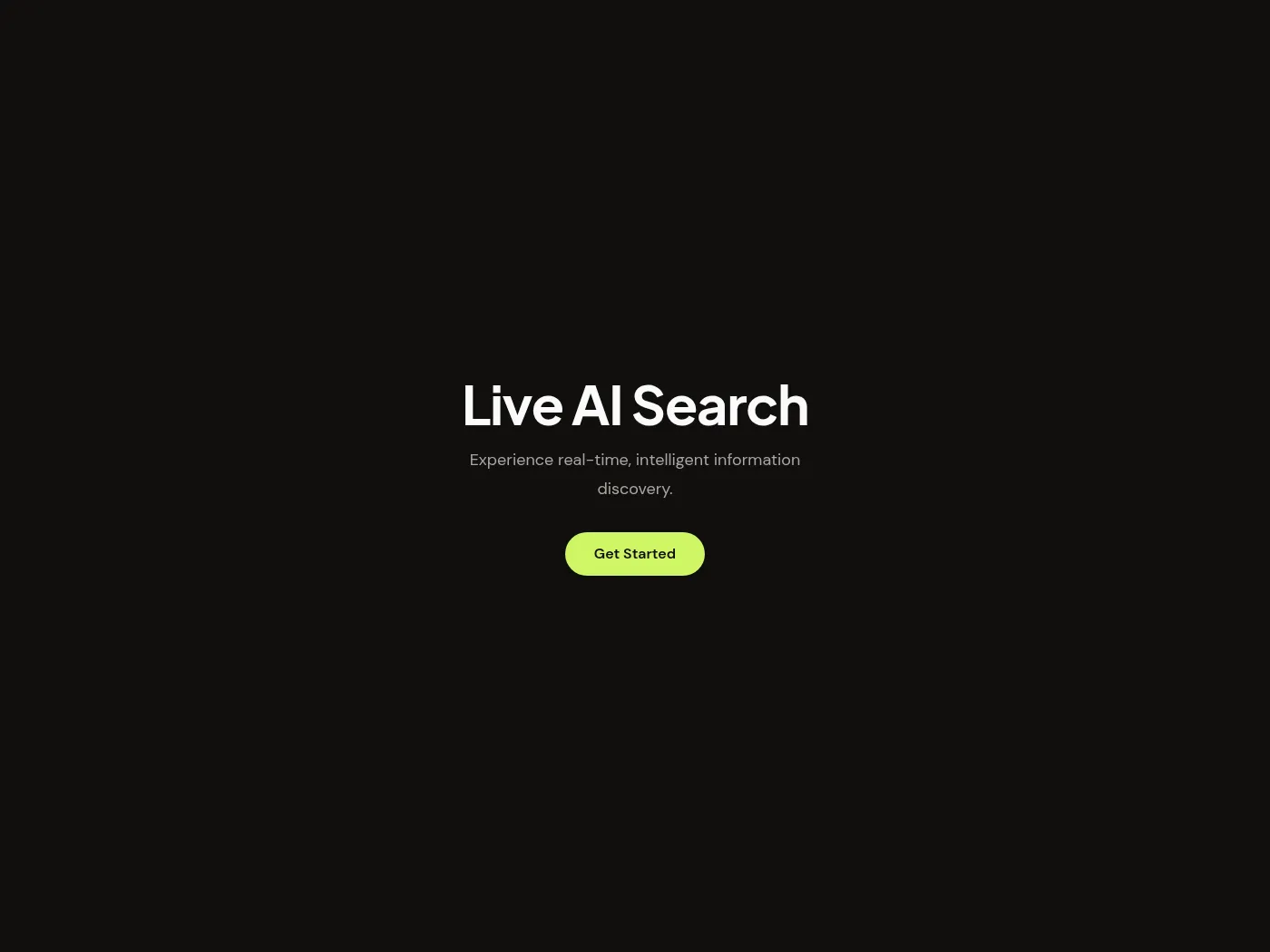 Live AI Search Model