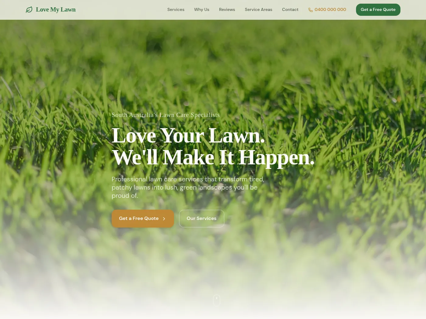 Love My Lawn Website