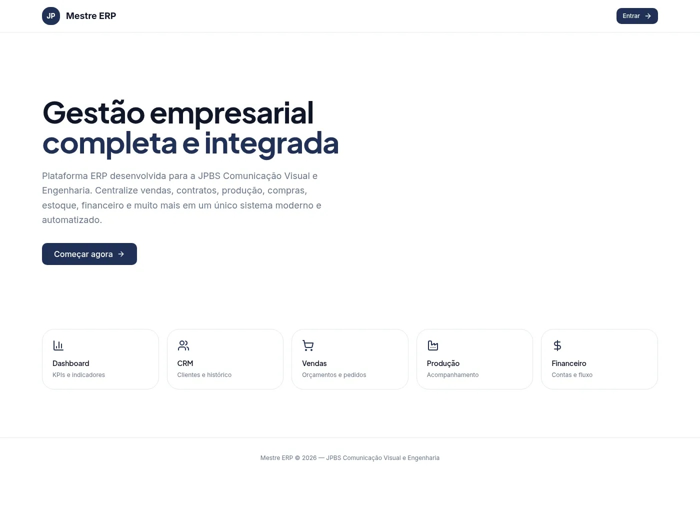 Mestre ERP JPBS