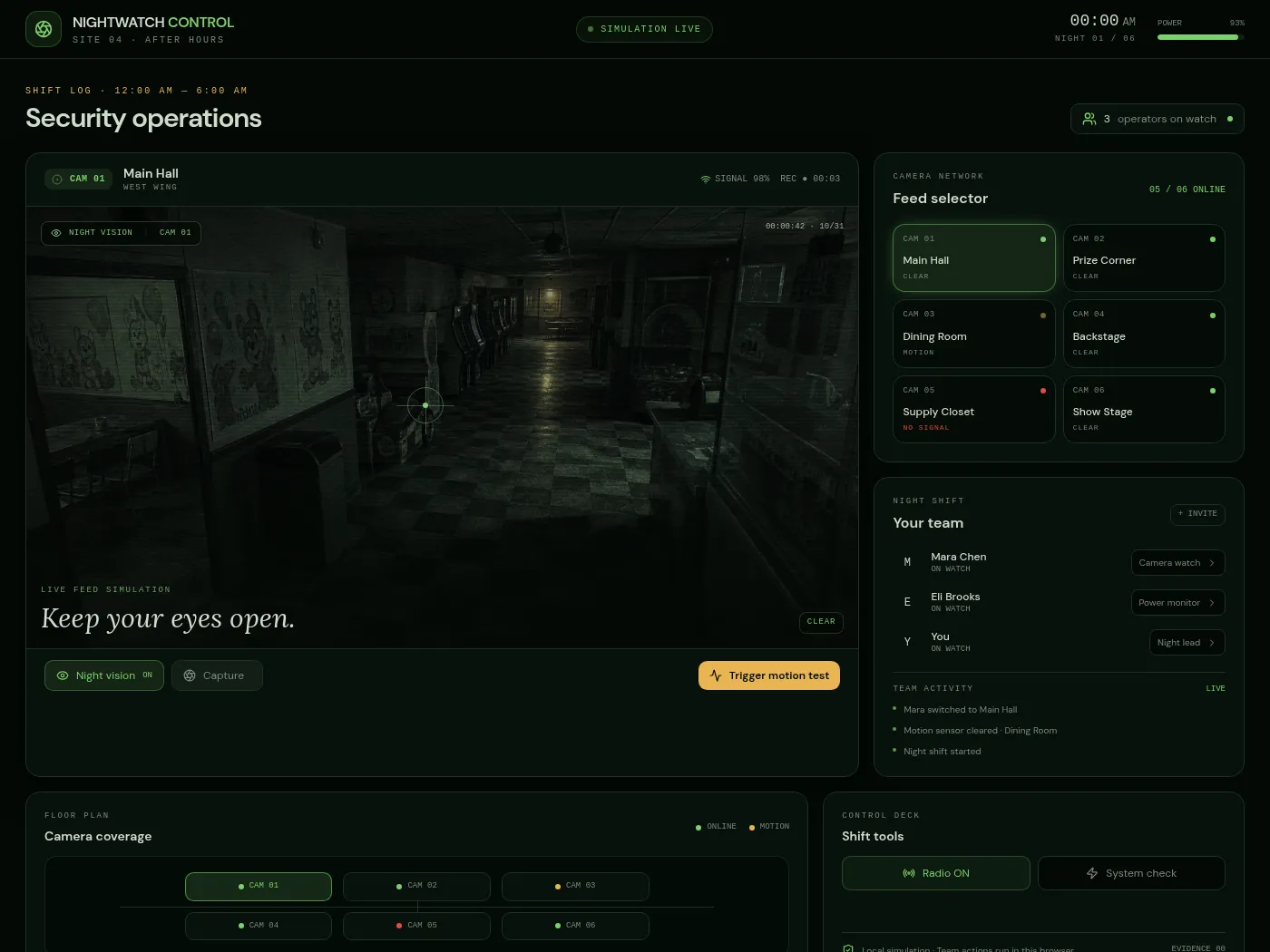 FNAF Cam Team Simulator
