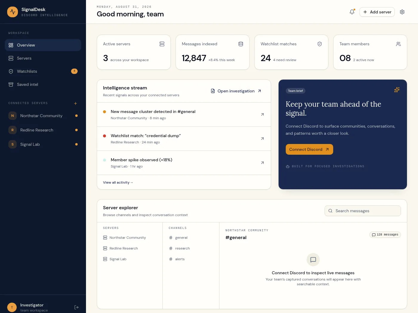 Discord OSINT Dashboard