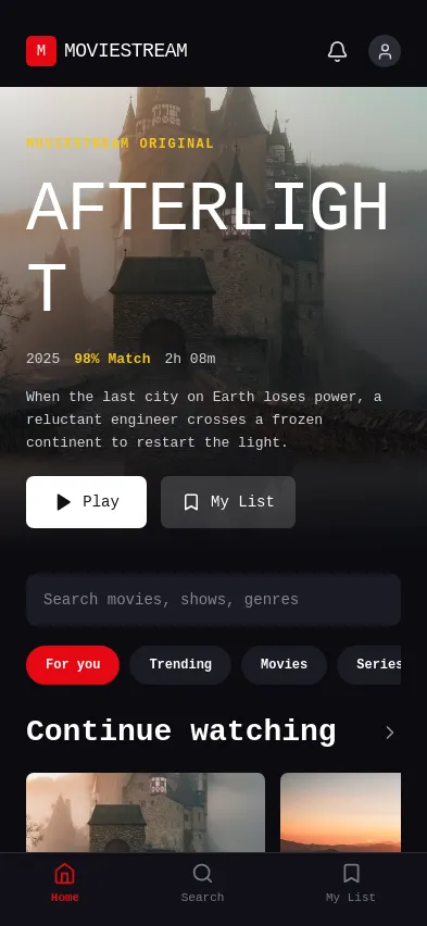MovieStream Mobile