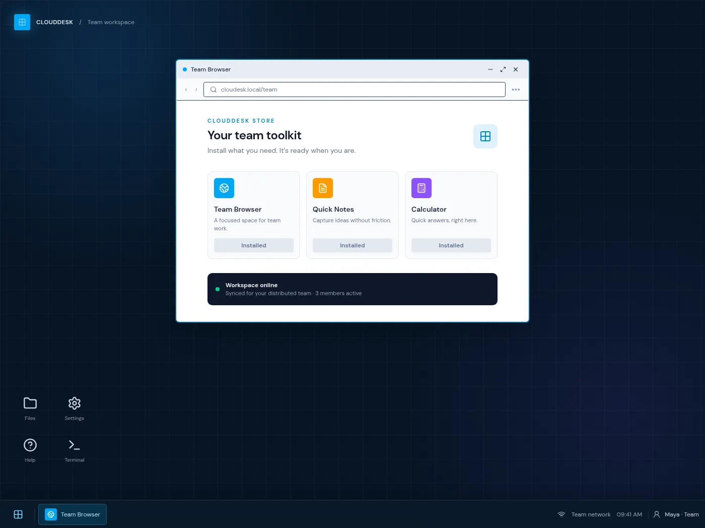 Web Windows Workspace