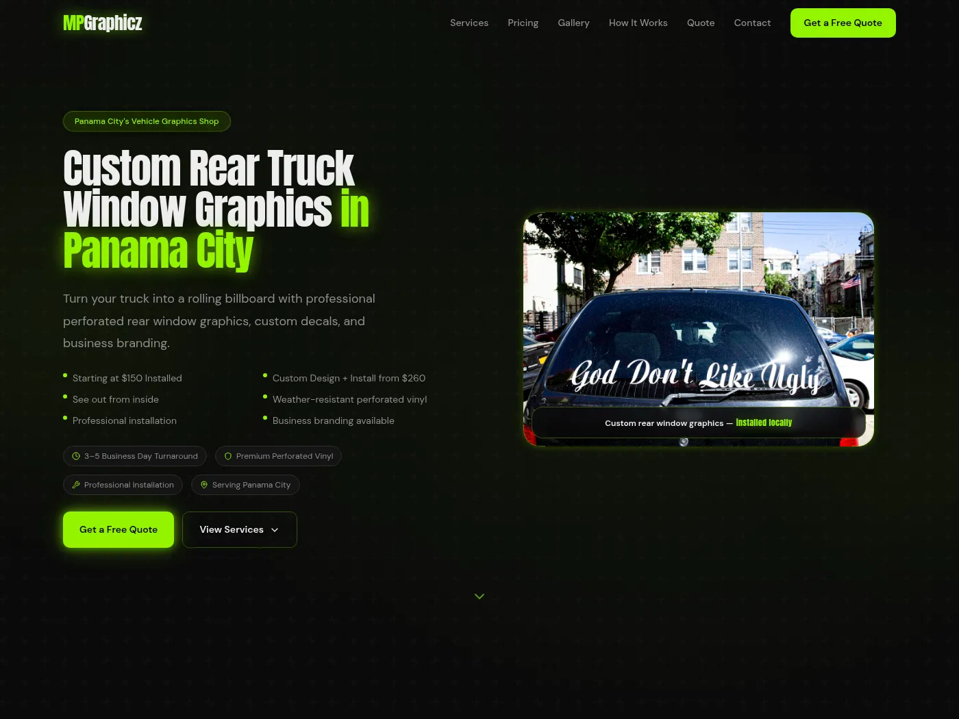 MP Graphicz Landing Page