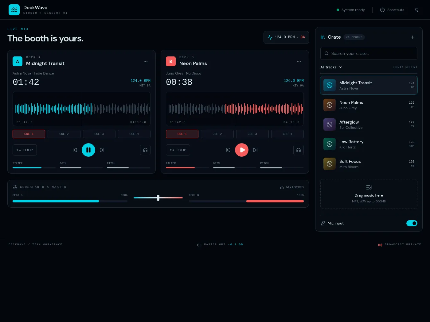 DeckWave DJ Simulator