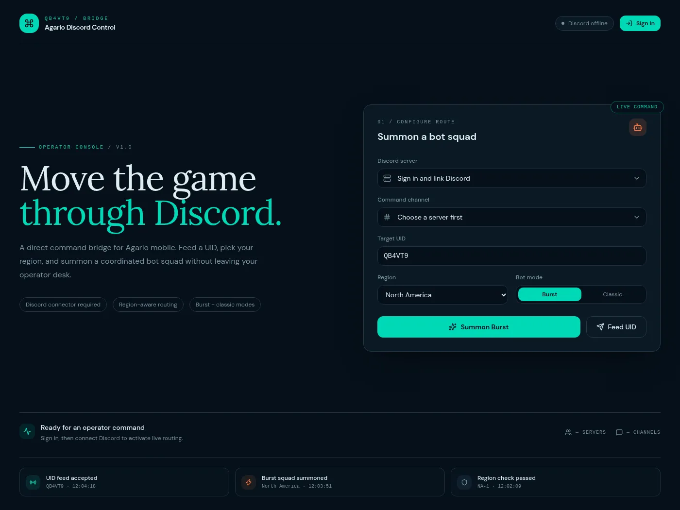 Agario-Discord Bridge