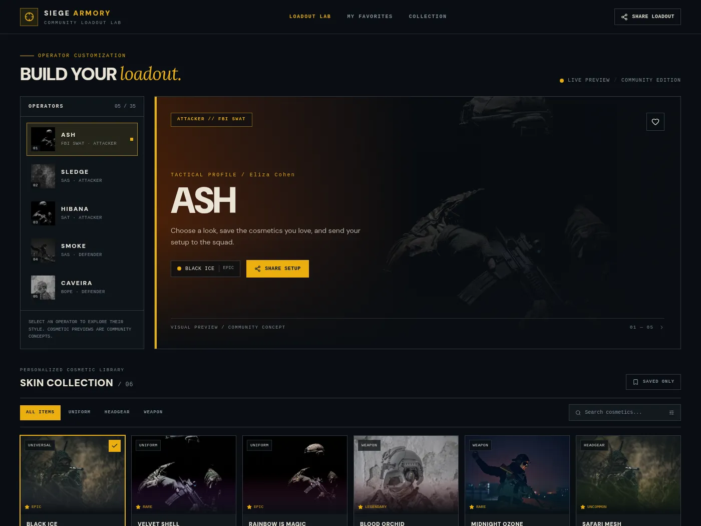 Siege Skin Previewer