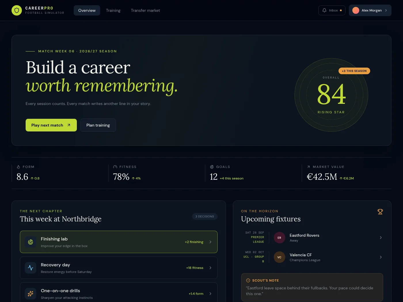 CareerPro Football Sim