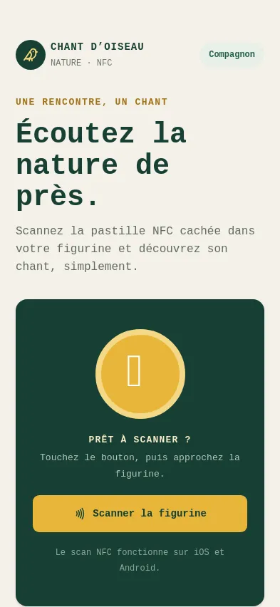 Chant d'Oiseau NFC App