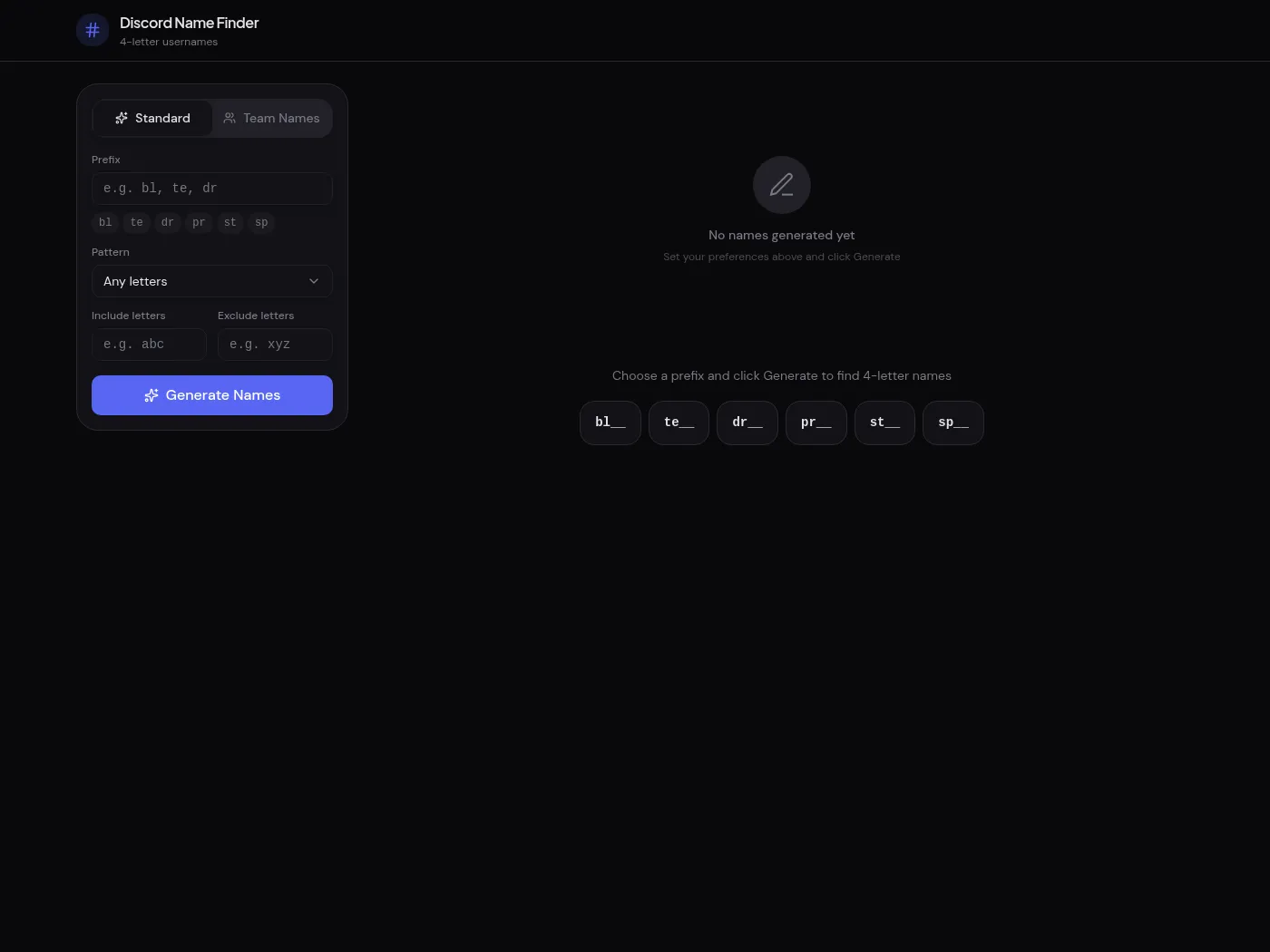 Discord Name Finder