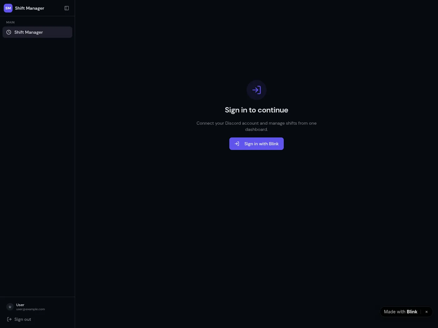Discord Shift Manager