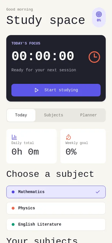StudyTracker Mobile App