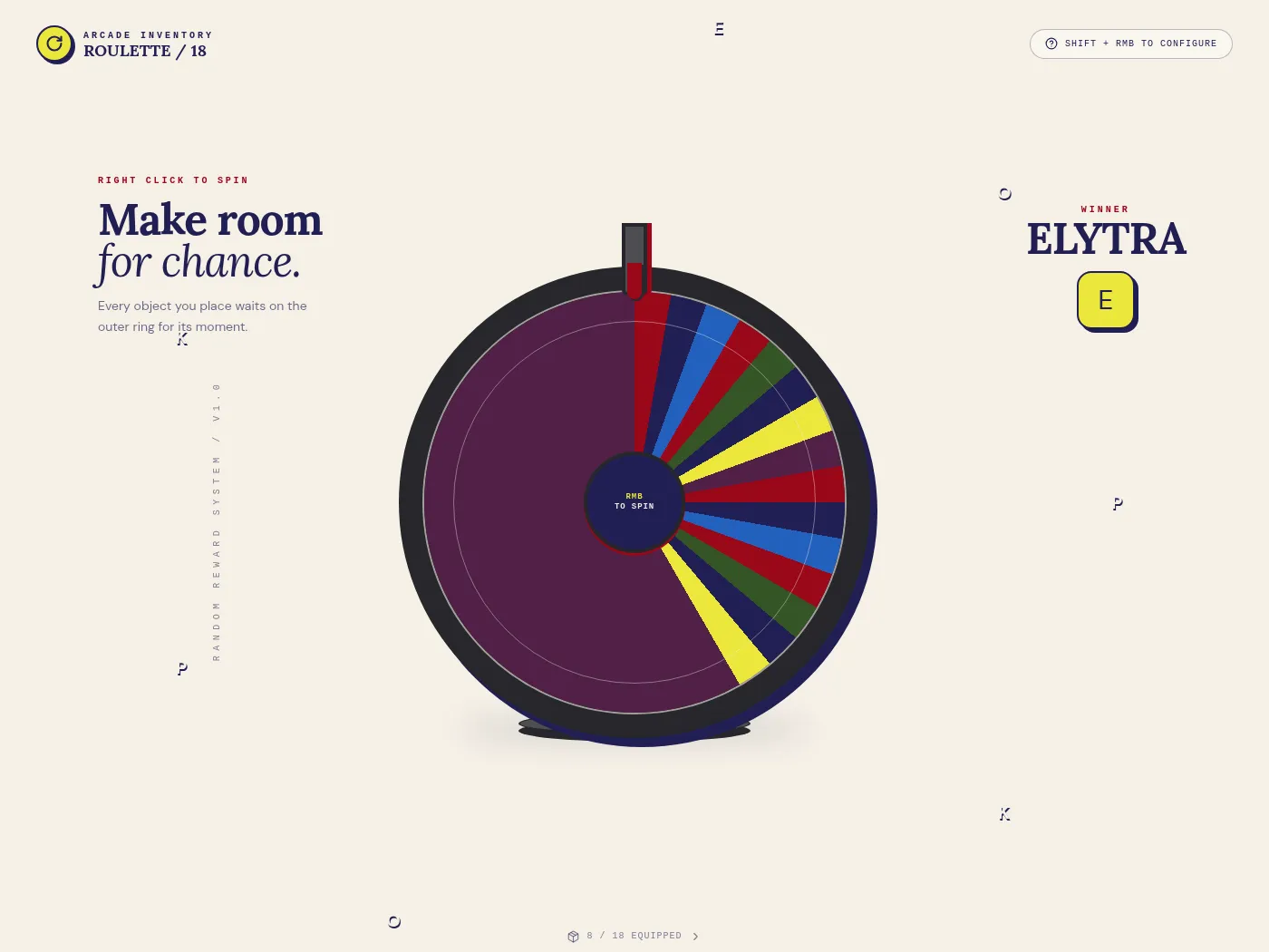 Inventory Roulette UX