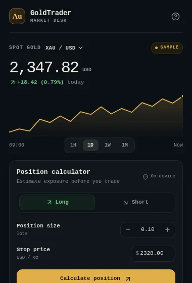 GoldTrader Extension