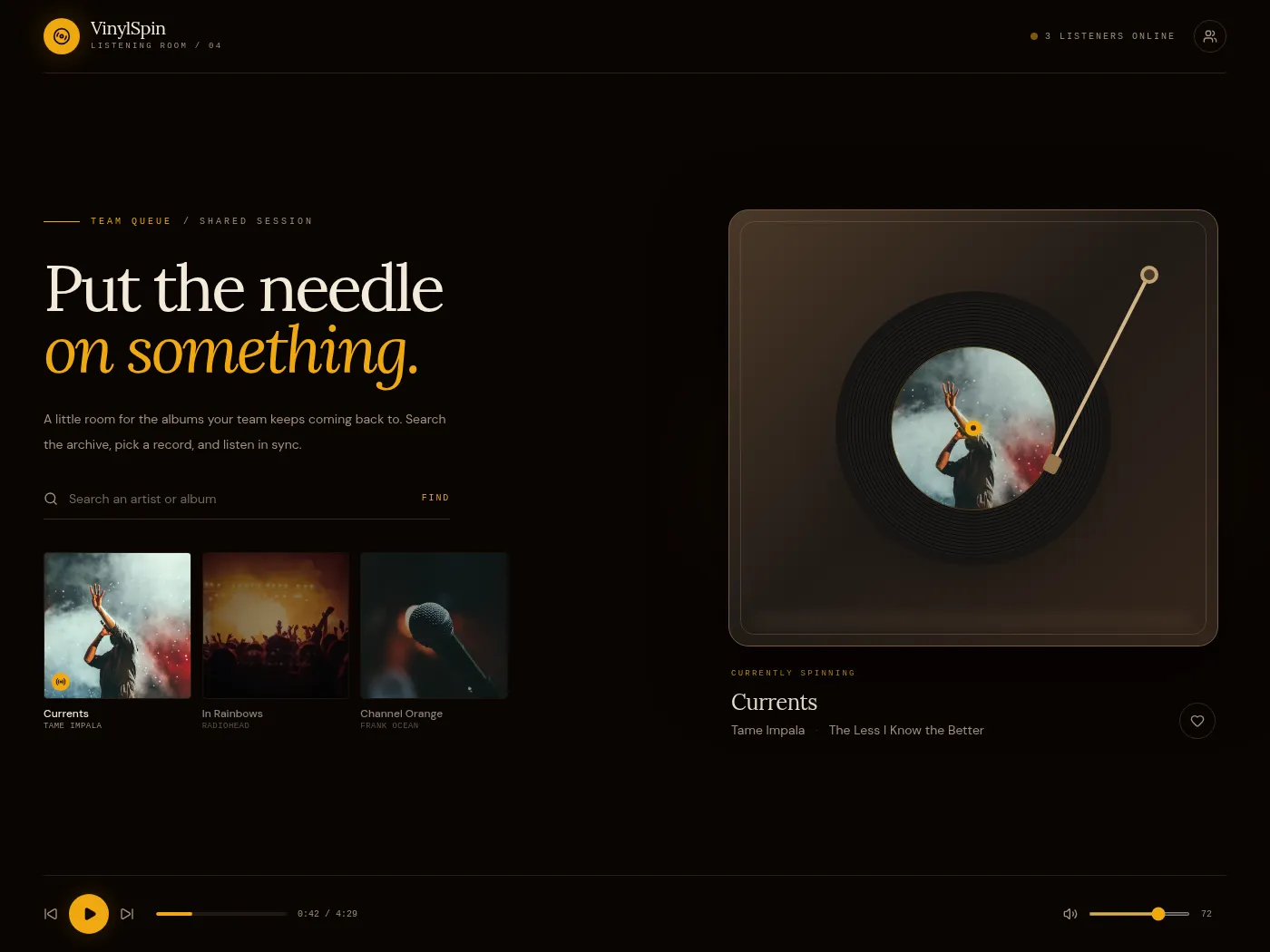 VinylSpin Interactive Player