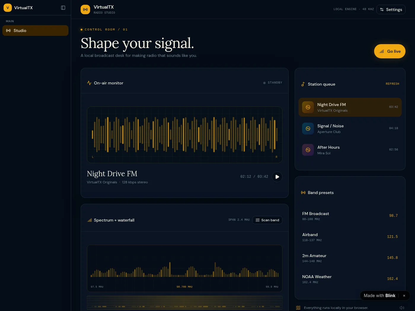 VirtualTX Radio Studio