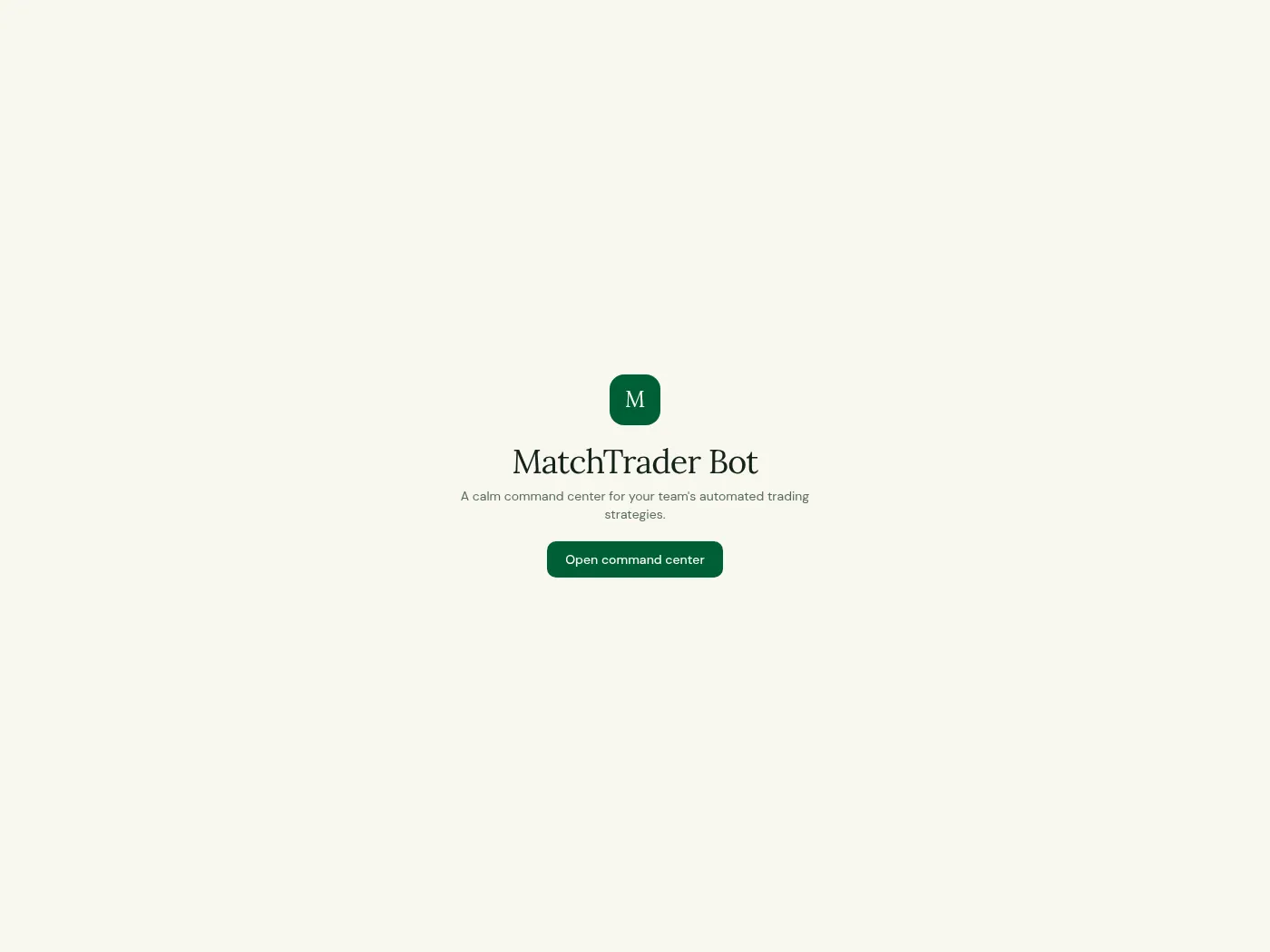 Deriv MatchTrader Bot