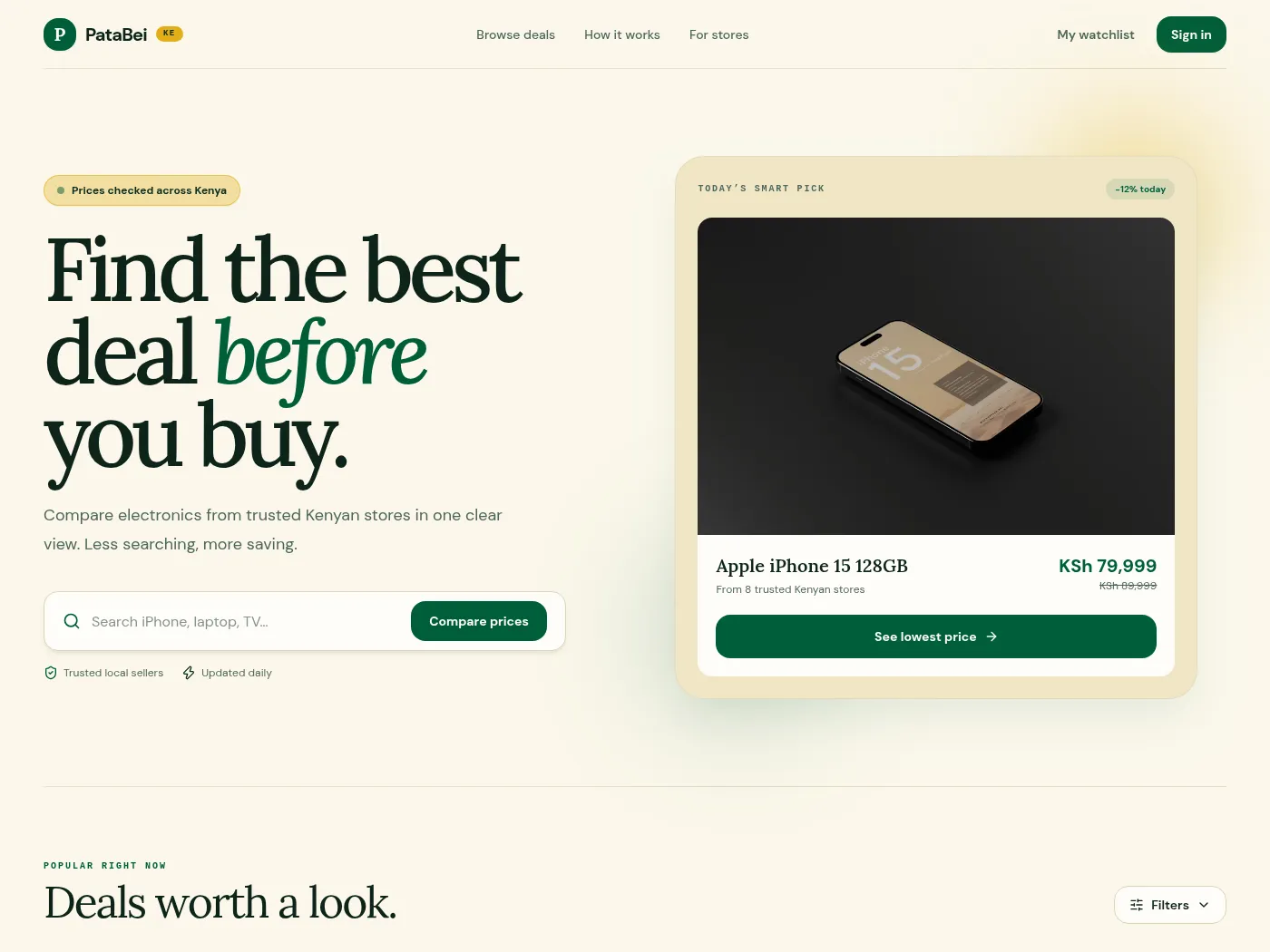 PataBei Price Finder