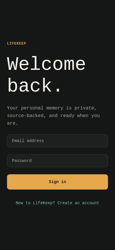 LifeKeep: Personal AI Memory