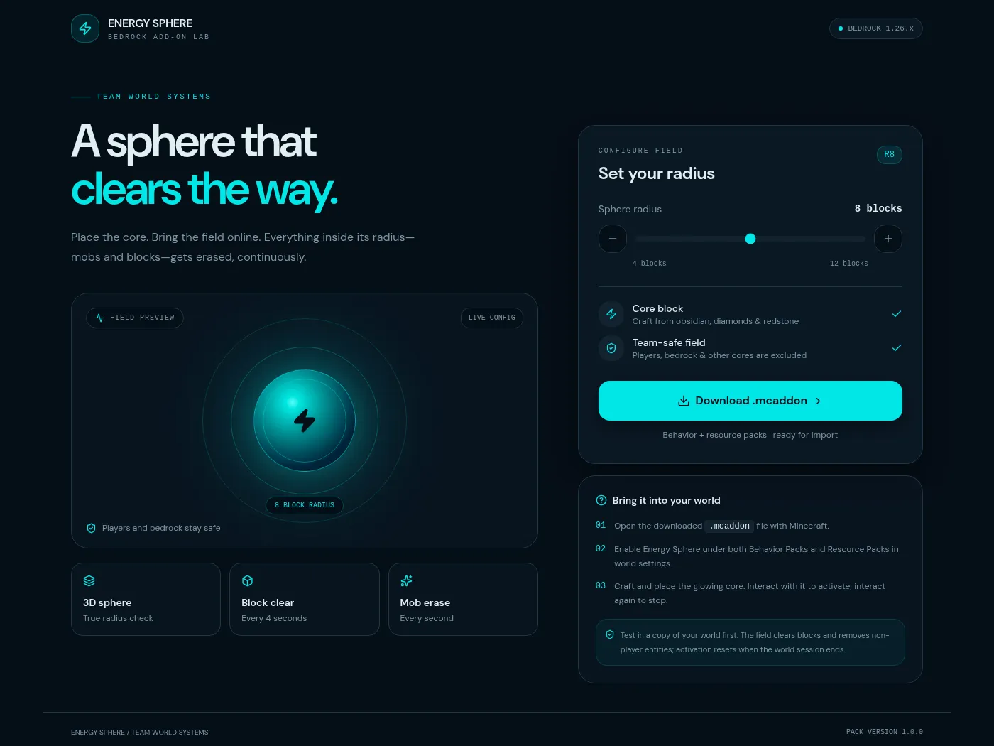 Energy Sphere Addon