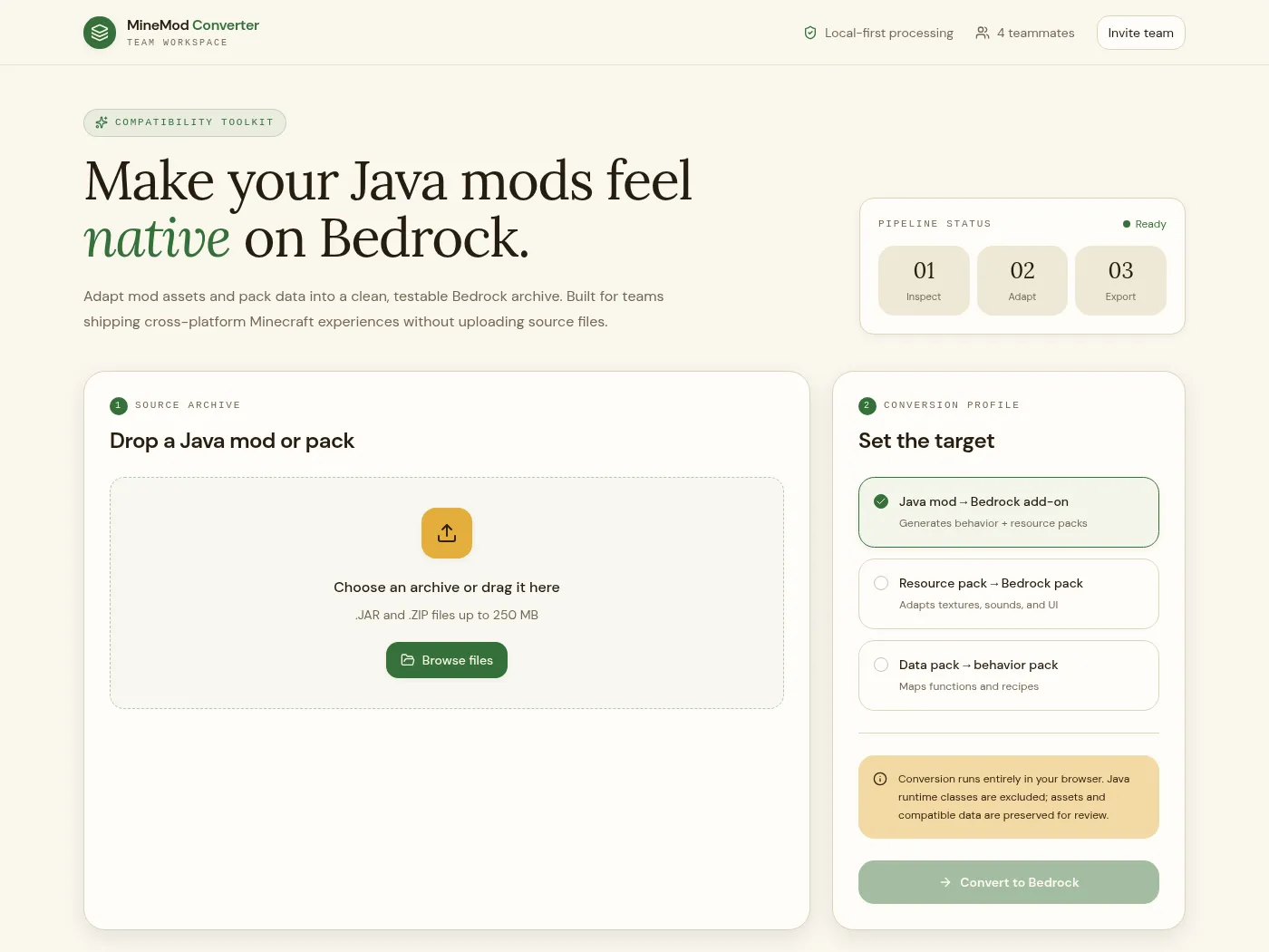MineMod Converter