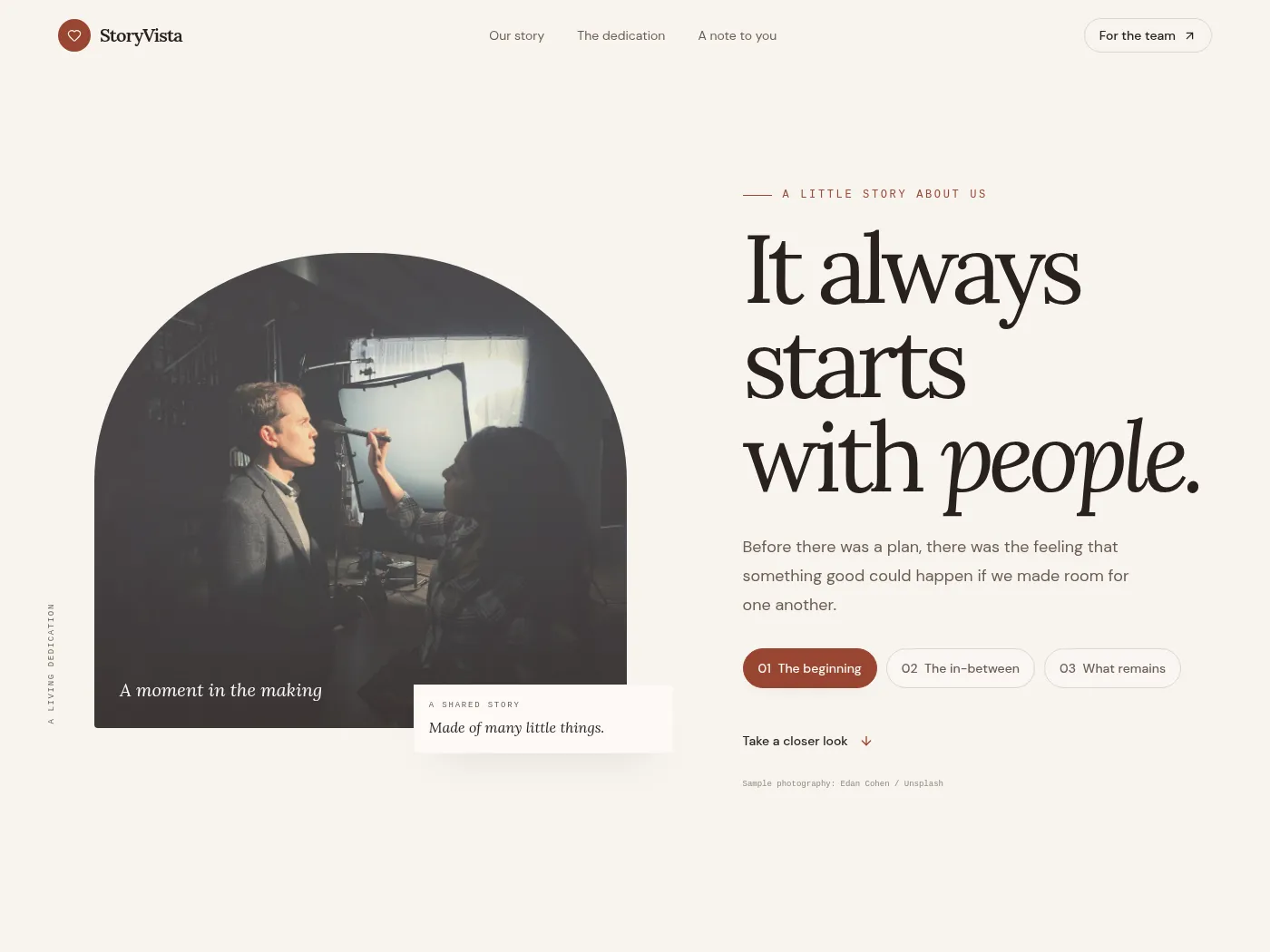StoryVista Showcase
