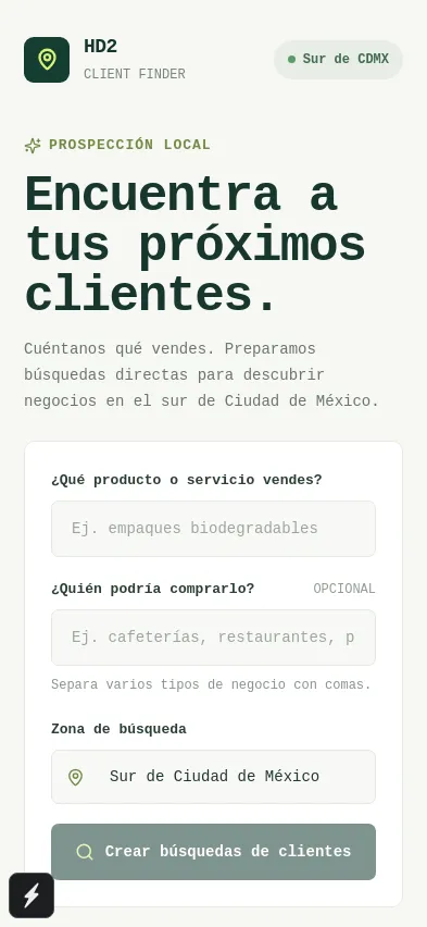 HD2 Client Finder