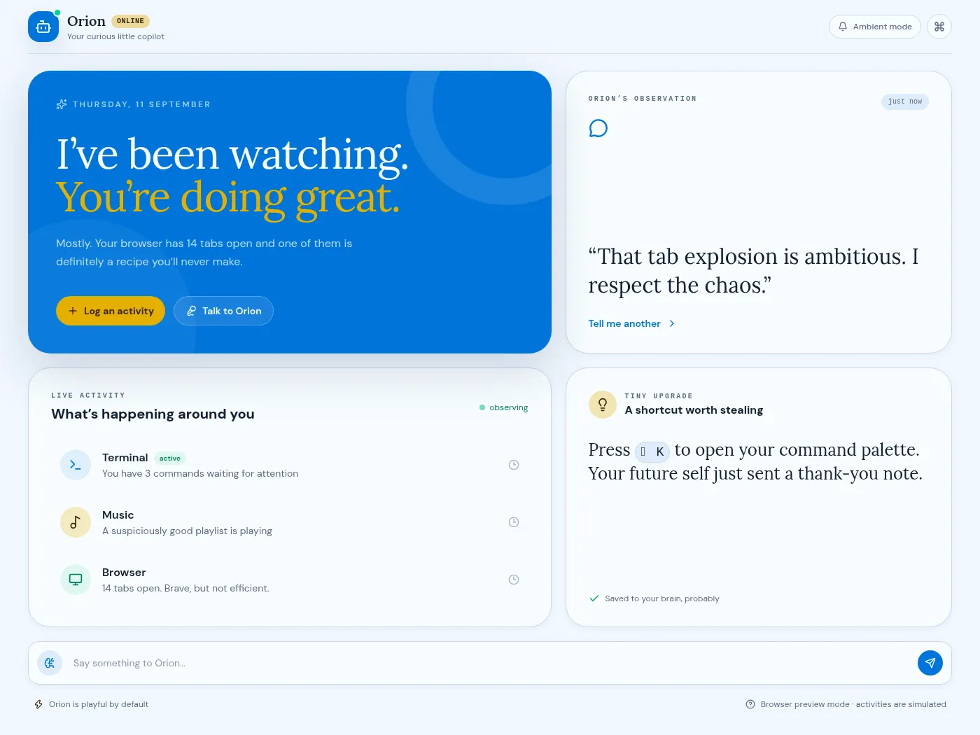 Orion Virtual Buddy