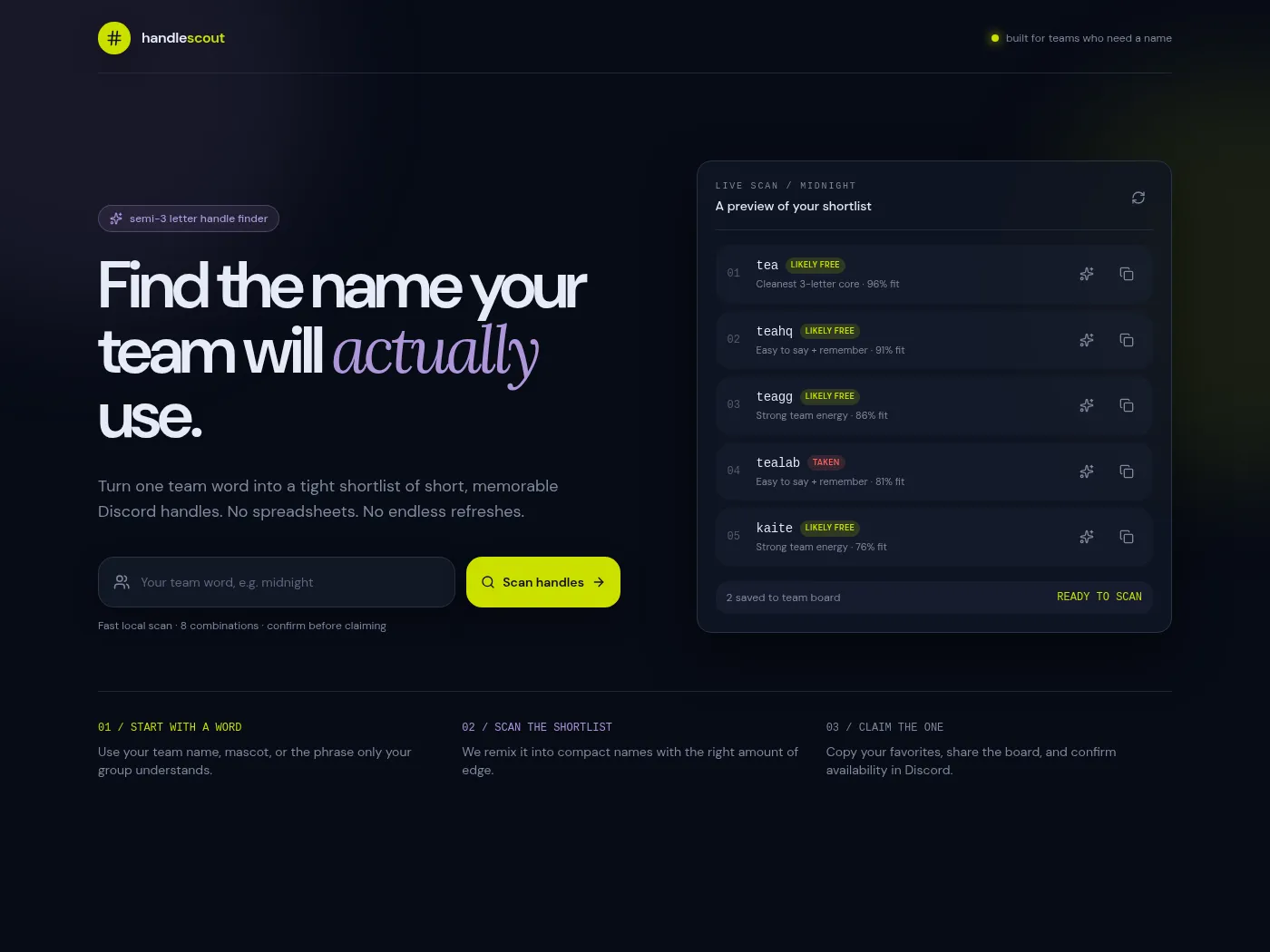 Discord Handle Finder