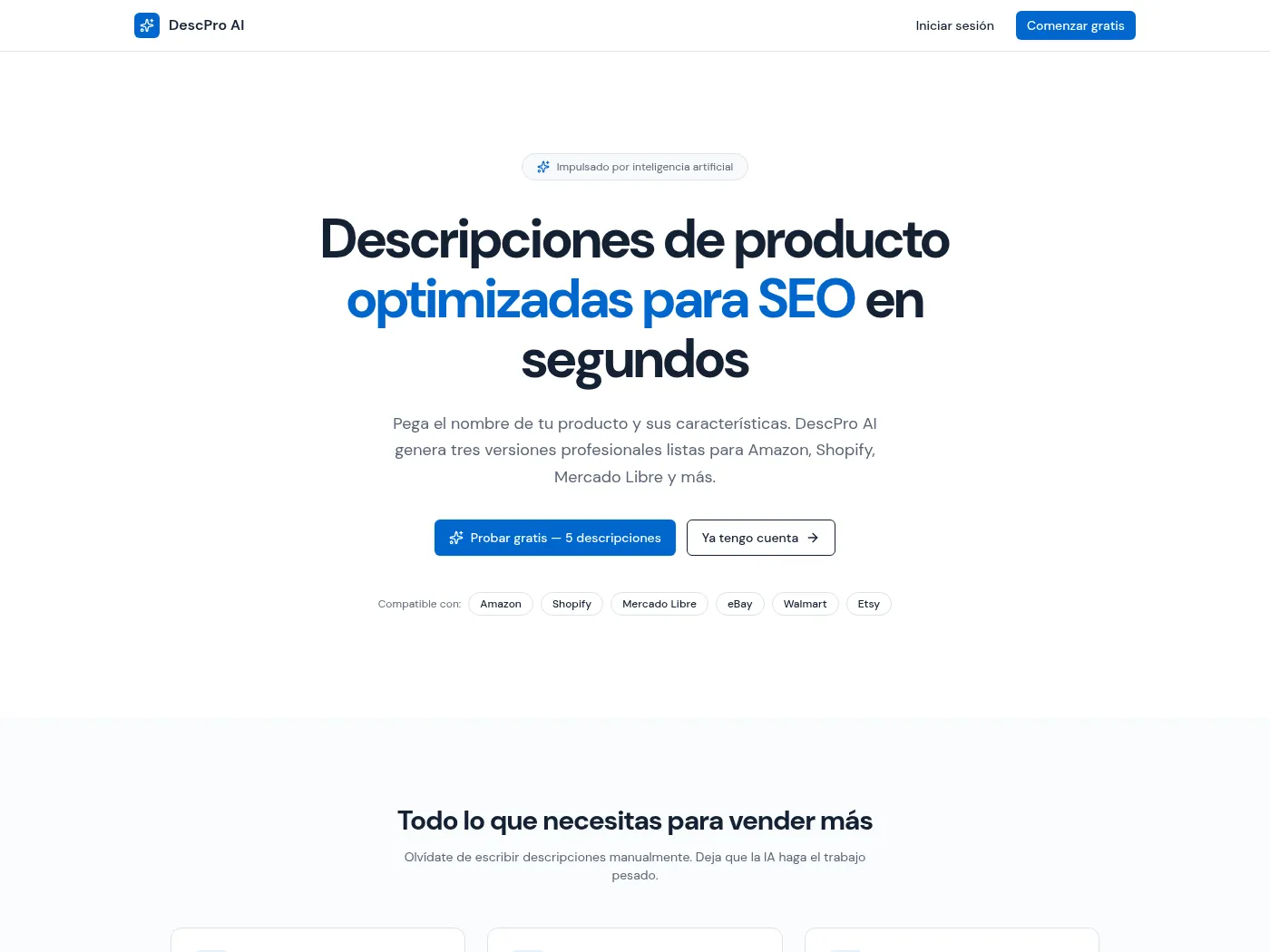 DescPro AI SaaS