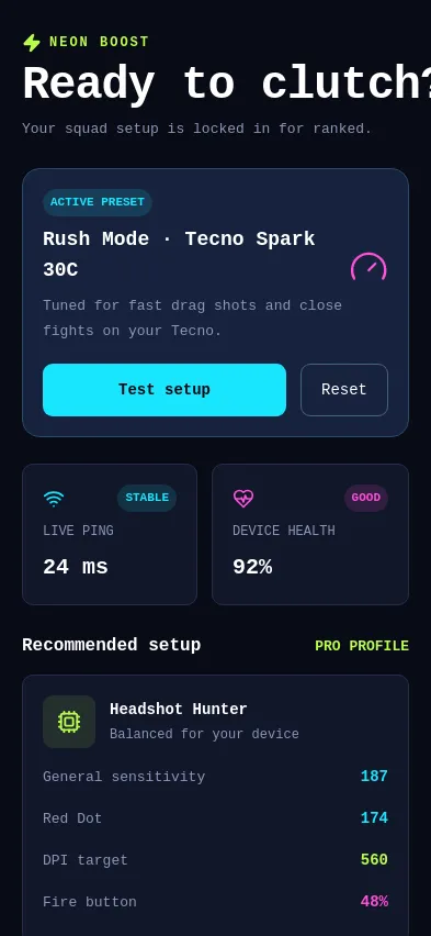 Free Fire Neon Boost