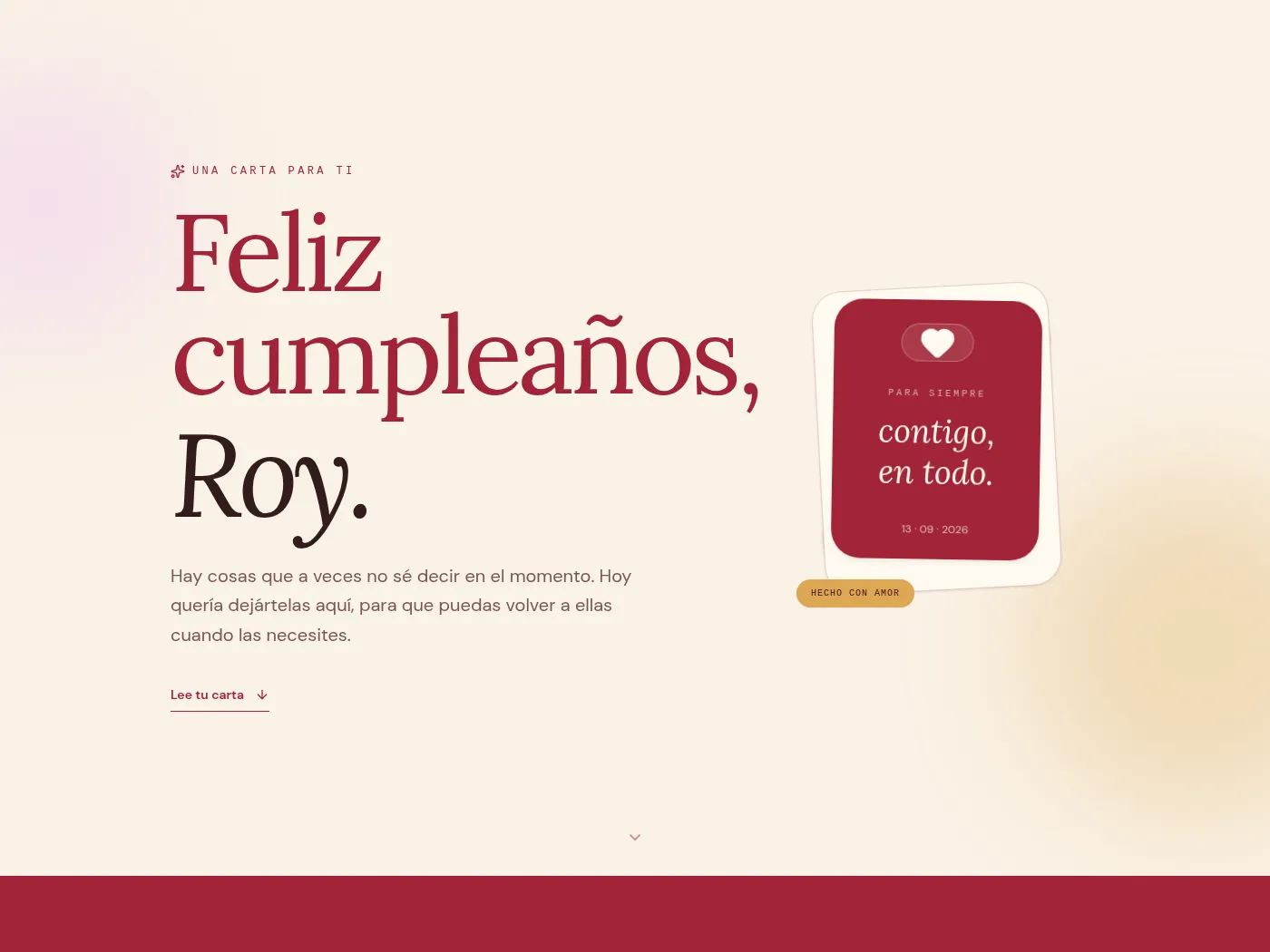 Birthday Message for Roy