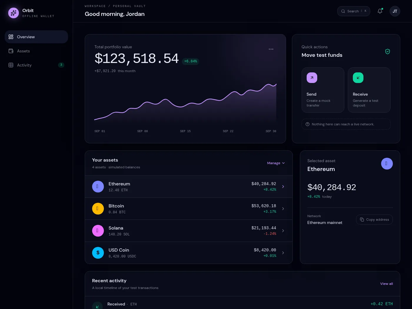 Crypto Wallet Simulator