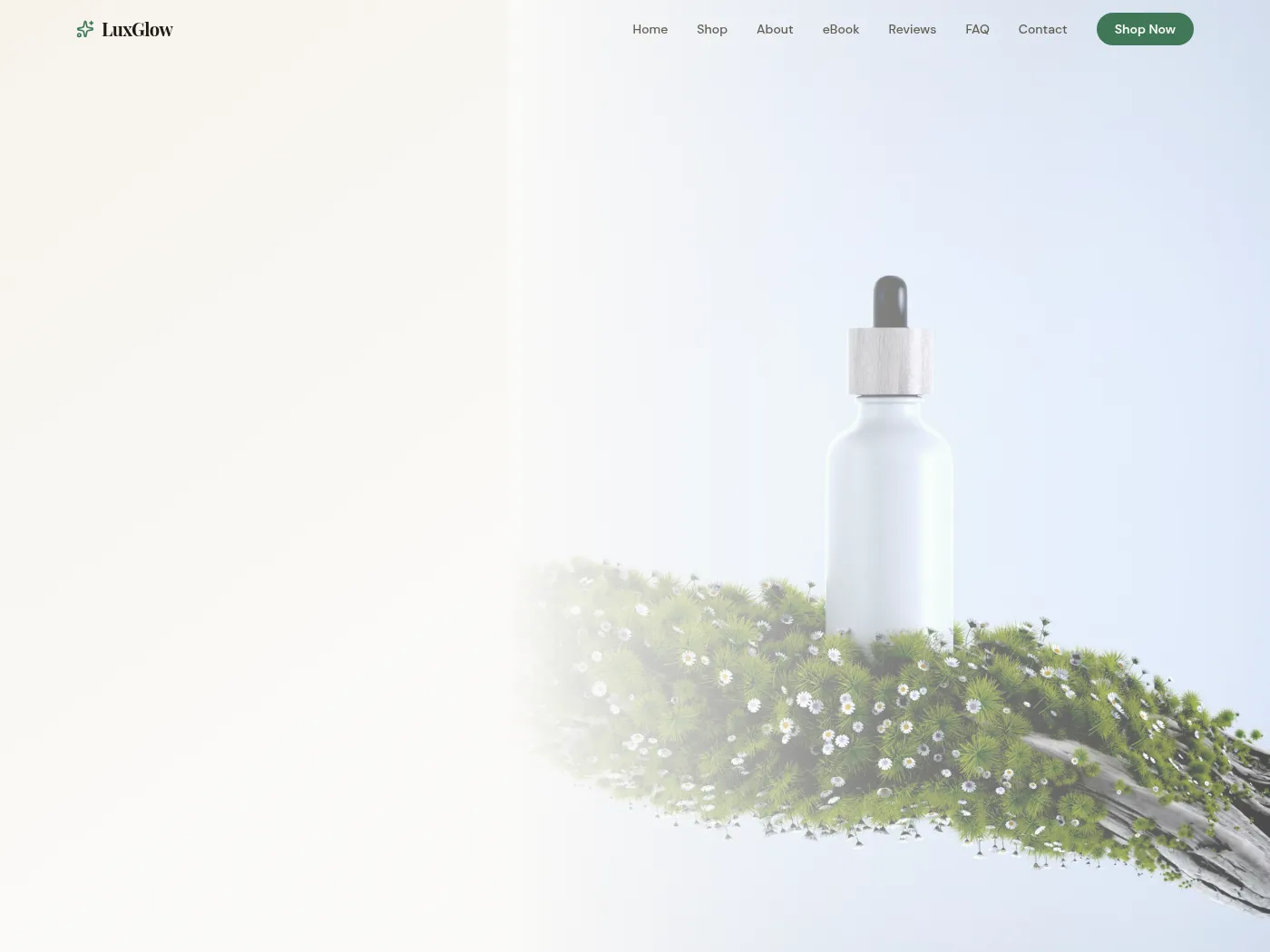 LuxGlow E-Commerce Site