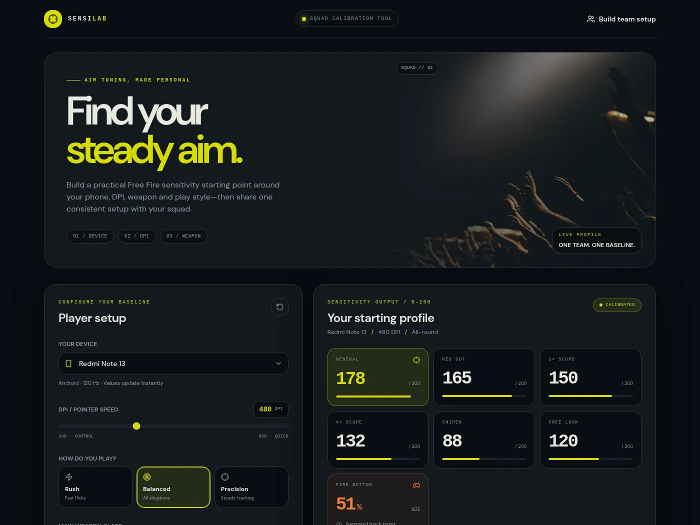 Free Fire Sensitivity Finder