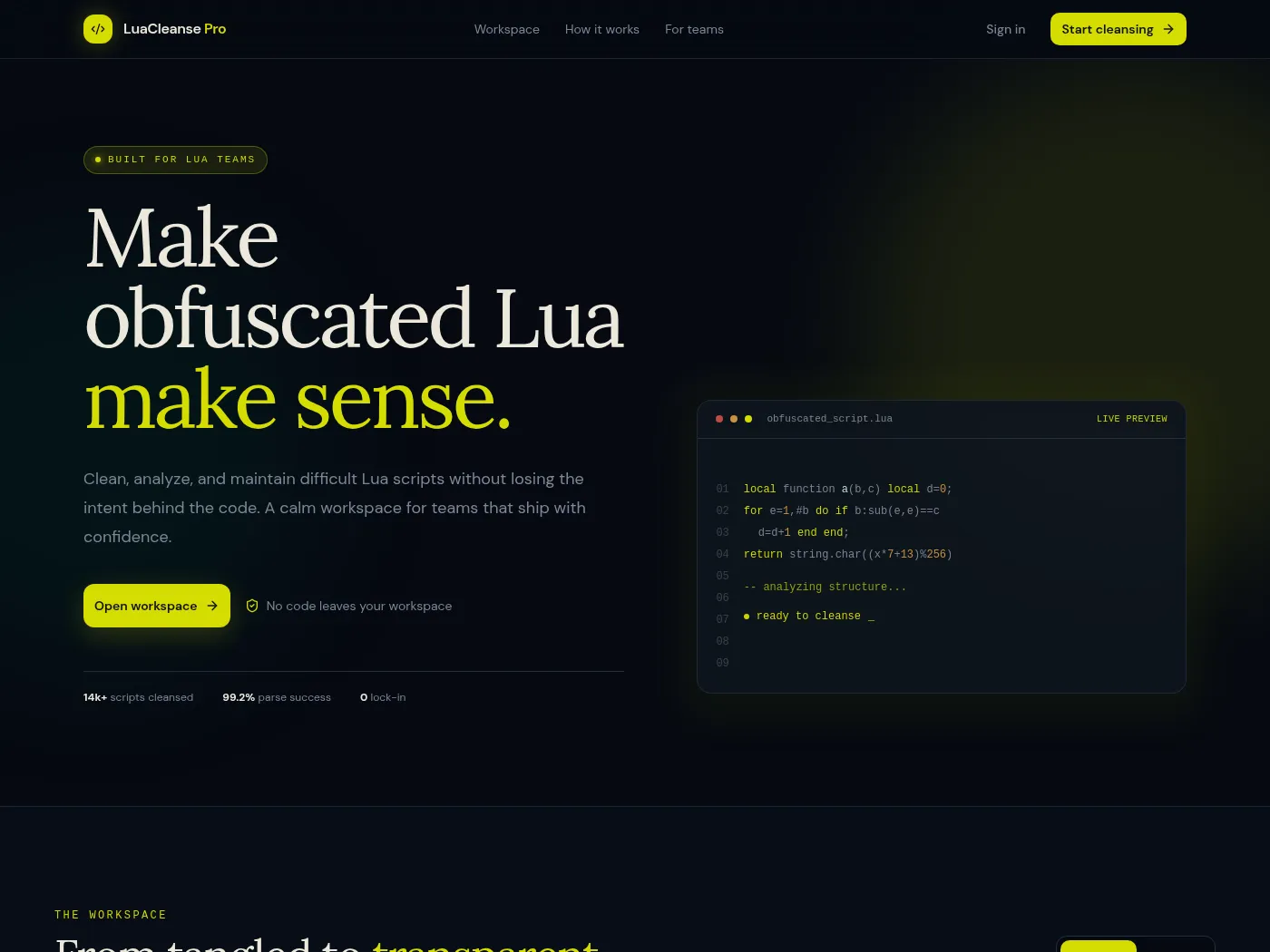 LuaCleanse Pro