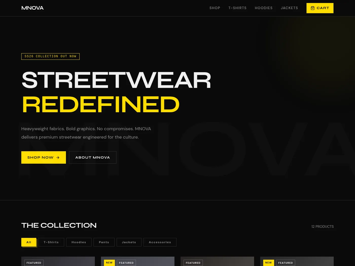 MNOVA Clothing Site