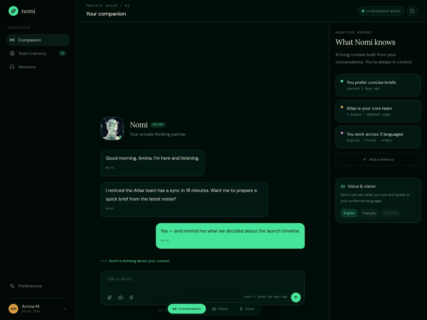 Team AI Vision Companion