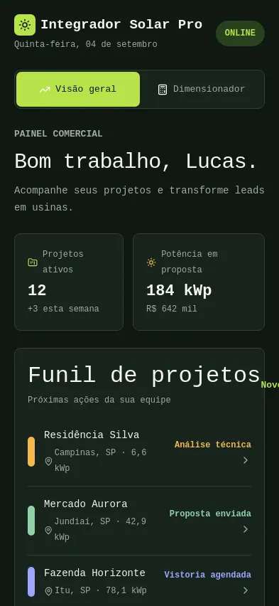 Integrador Solar Pro