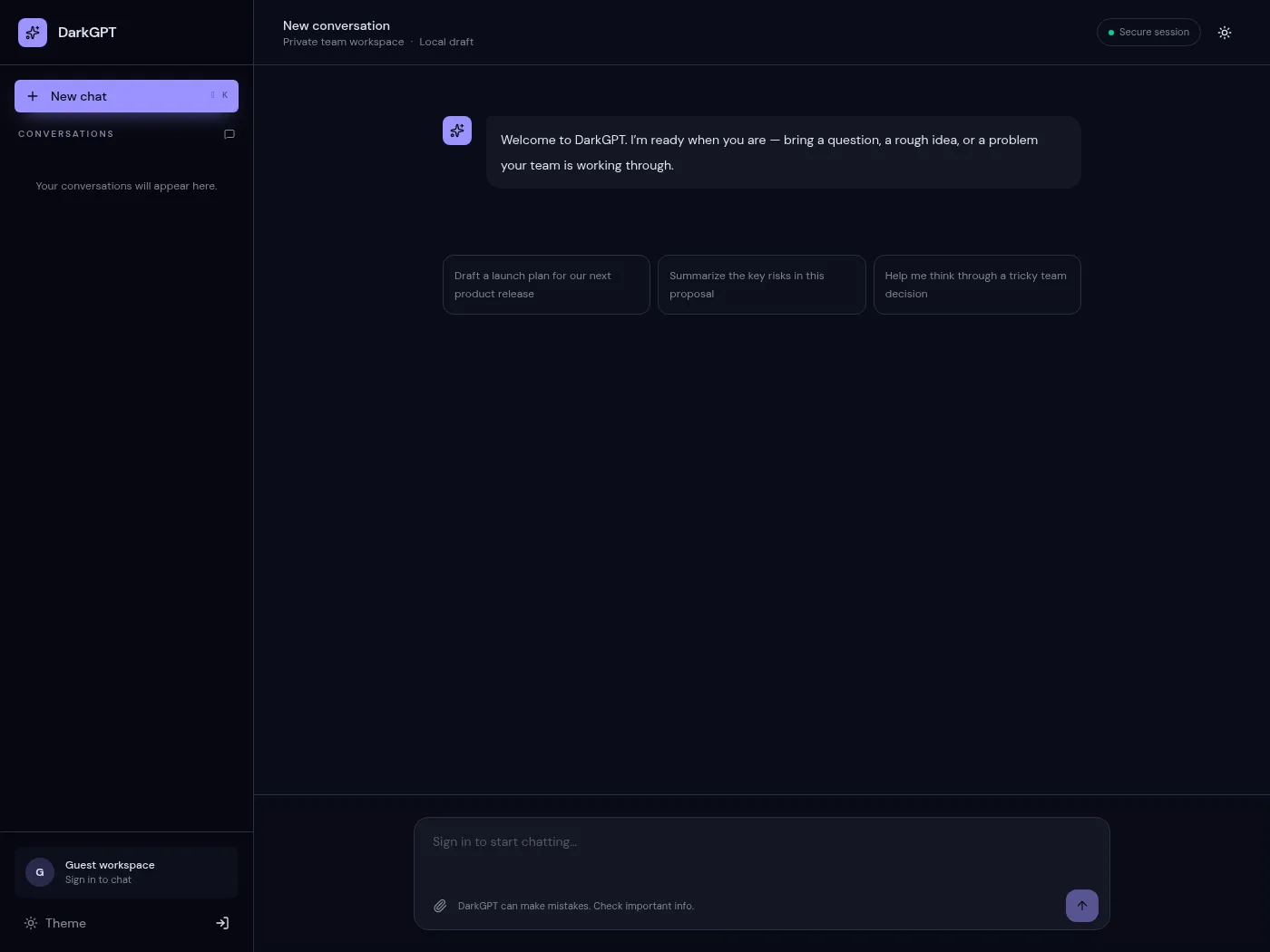 DarkGPT Open Chat